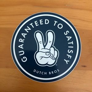 Dutch Bros | Other | Dutch Bros Dark Blue Peace Sticker | Poshmark